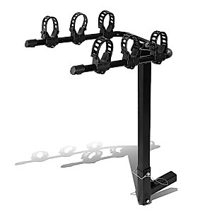 Auto Dynasty 2 Inches Hitch Fold-Up Mount Rear Trailer Bicycle/Bike Rack Carrier Storage (Powdered Coated Black)