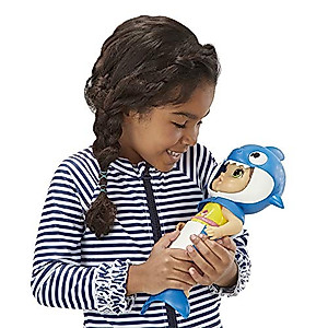 Baby Alive, Baby Shark Brown Hair Doll, with Tail & Hood, Inspired by Hit Song & Dance, Waterplay Toy for Kids Ages 3 Years Old & Up (Amazon Exclusive)