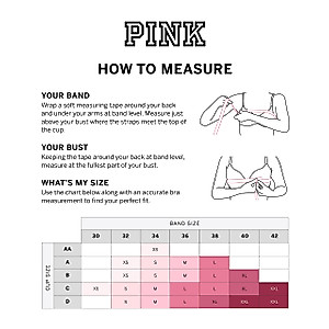 Victoria's Secret Pink Push Up Triangle Bikini Top, Wireless, Womens Swimsuit Top, Pure Black (XXL)