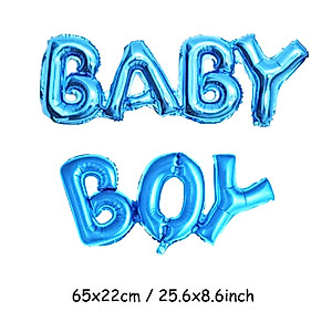 ZERODECO Baby Shower Decorations, It's a Boy Banners Baby Boy Foil Balloon Paper Fans Elephant Flags Printed Balloons Bridal Shower Party Decorations