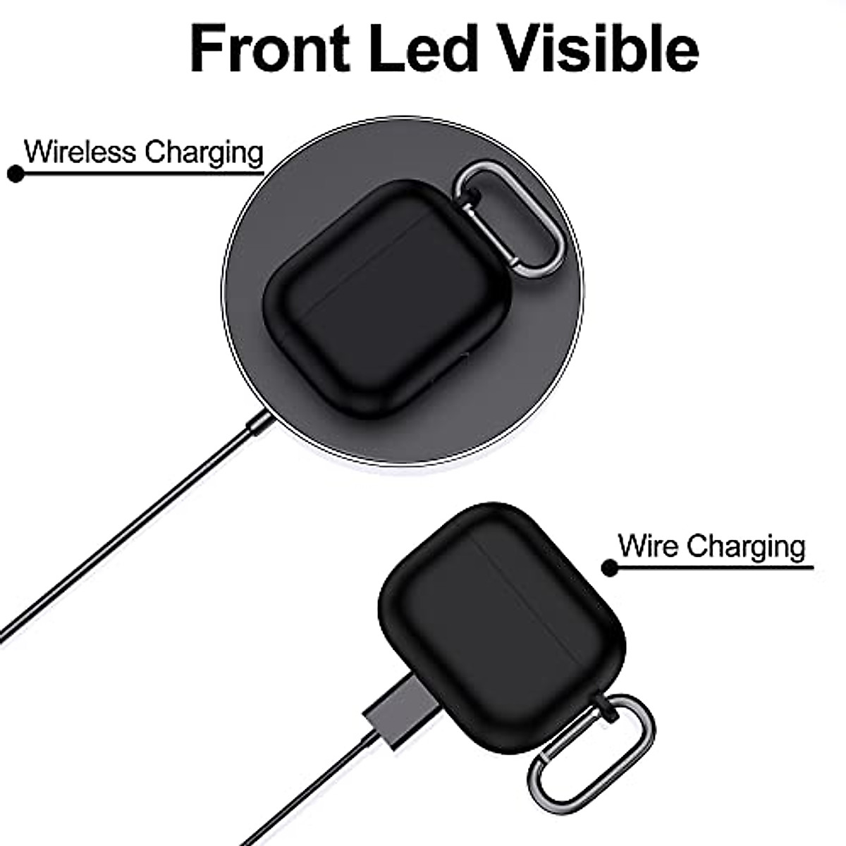 [2 Pack] AirPods 2nd/1st Generation Case with Keychain,Wilbur for AirPod 2nd Generation Case & AirPod Case 1st Generation,Full-Body Protective Cover,Supports Wireless Charging (Black+Purple)