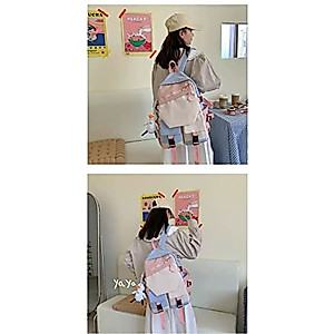 TKBASO Anime Komi Cant Communicate Backpack Komi Shouko San Excited Cosplay Kawaii SchoolBag Girls Green (3)