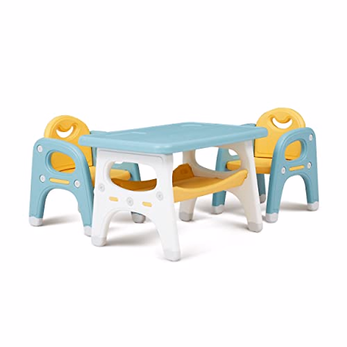 FIZZEEY Kids Table and 2 Chairs Set - Toddler Table and Chair Set, Kids 3 Piece Table and Chair Set for Toddler Over 3 Years