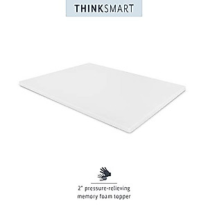 SensorPEDIC ThinkSmart Dorm Essentials 4-Piece Bundle Topper, Mattress Protector, Bed Pillow, and Laundry Duffle Bag, Twin, White
