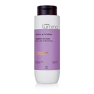 natura - Linha Lumina (Cabelos Loiros ou Grisalhos) - Shampoo Matizador 300 Ml - (Lumina (Blonde or Gray Hair) Collection - Brassiness Control Shampoo 10.14 Fl Oz)