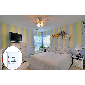 SDAIGC Collapsible Unicorn Laundry Basket, Blondie Canvas Waterproof Round Storage Hamper, Clothes Toys Organizer Basket, Cute Kids Gift Basket(White Today)