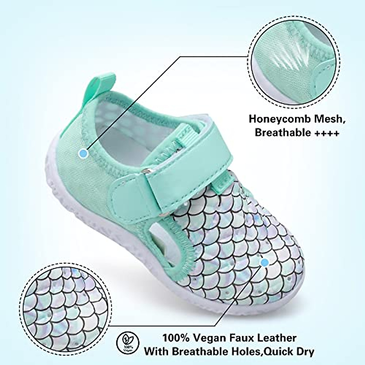 Toddler Water Shoes for Girls Boys Kids Barefoot Swim Beach Aqua Shoes Breathable Quick Dry for Outdoor Water Sports Pool River 5.5-6 Toddler