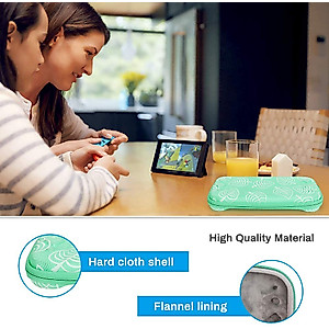 Carrying Case Compatible with Switch, Protection Case for Nintendo Switch Console, Portable Shockproof PU Hard Cover Storage Bag Travel Case for Switch