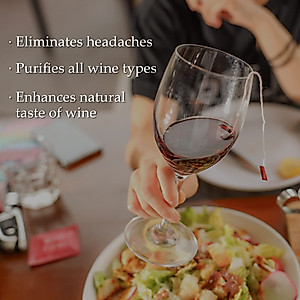 WEESIGEI Wine Filter Sulfite Purifier: Wine Filters Remover Histamines Sulfite - Alleviates headaches Prevent Wine Sensitivities (24 Packs)