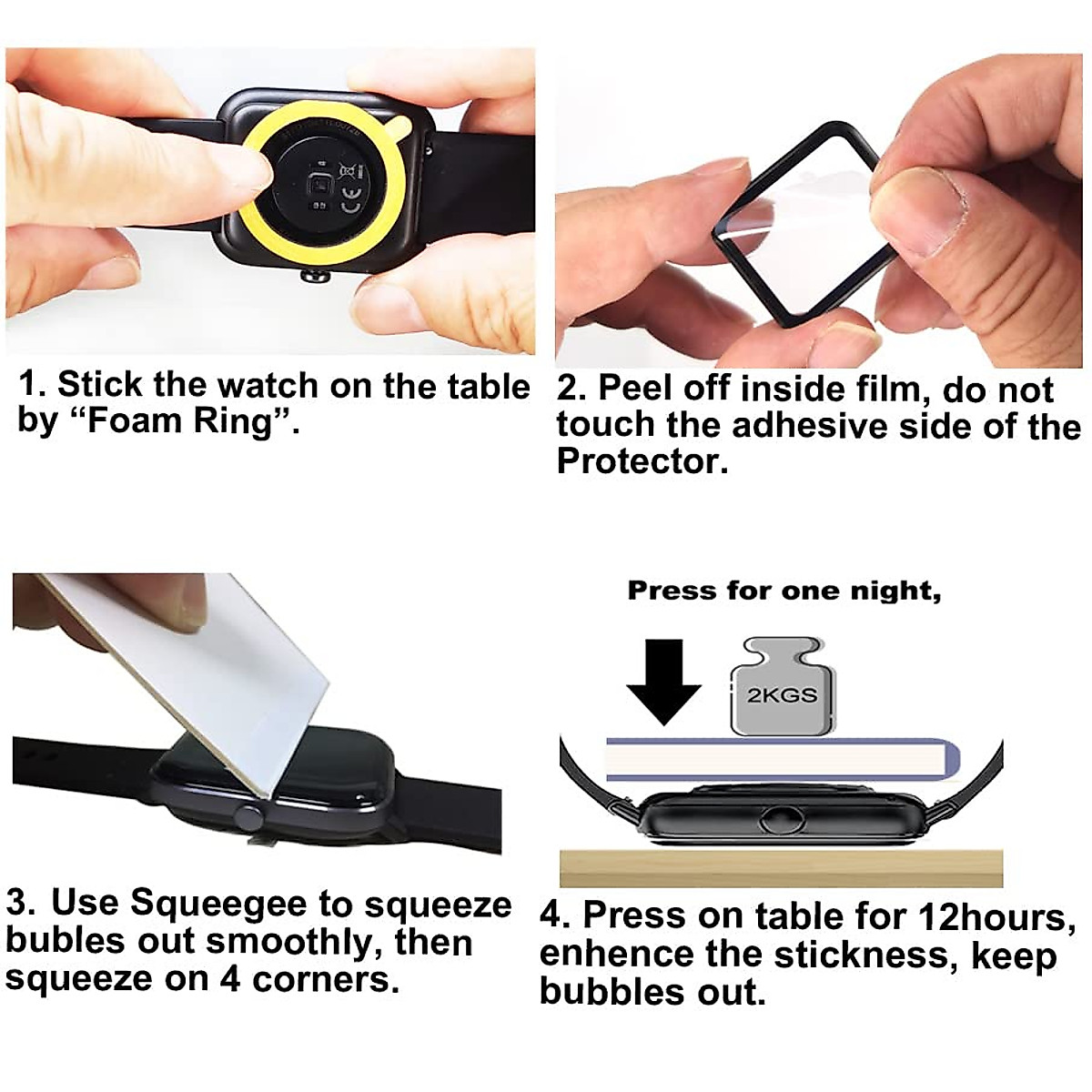 smaate 3D Screen Protector Compatible with TOOBUR IDW16 1.95” and Quican W16B Veryfit Smart Watch (Answer/Make Calls)