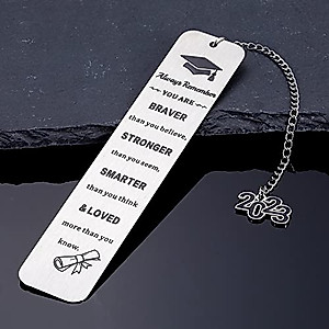 Graduation Gifts for Him Her Class of 2023 Inspirational Bookmark Bulk High School College Grad Gifts for Men Women Nurse Masters Student Boy Girl Son Daughter 2023 Senior Party Gifts