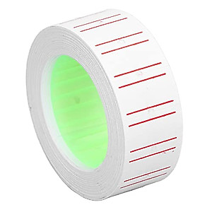 Jopwkuin Price Tag Labels, Clear Printing Quick Drying Ink Paper Price Stickers Smooth Output with Red Lines for MX5500 Labeller