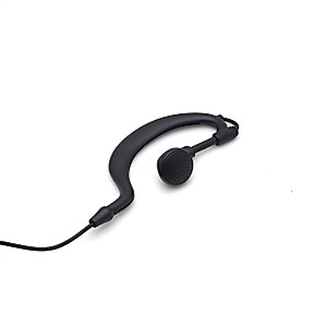 Kymate 2 Pin G Shape Clip-Ear Headset Earpiece with Mic for Two Way Radio Devices DEP450 CP040 CP200 CP200D CP185 DTR650 PR400 EP450 CLS1110 CLS1410 CLS1450 CLS DLR DTR RDX RDU RDV 5Pack