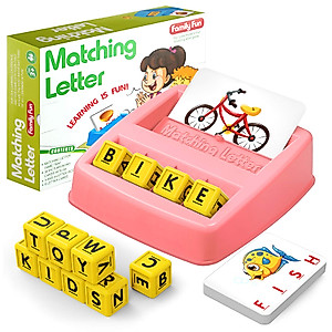 HahaGift Educational Toys for 2-5 Year Old Girl Gifts, Matching Letter Learning Games Activities, Christmas Birthday Gift for Toddler Kids Age 2 3 4 5 Year Olds Girls