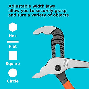 BLACK+DECKER Slip Joint Pliers, 2 Pack (BDHT84001)