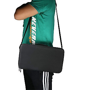 co2CREA Hard Travel Case Replacement for Oculus Meta Quest 2 Advanced All-in-one Virtual Reality Headset for Quest 2 Elite Strap (Black Case + Inside Blue)