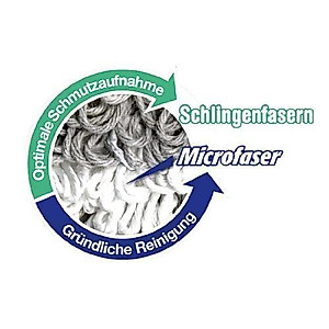 Vileda WashMat Combi 1475 – with Telescopic Handle – Loop structure for powerful Damp Cleaning – Especially Suitable For Tiles and Stone Floors