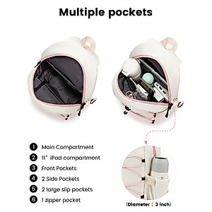 Sucipi Crossbody Sling Bag for Women Convertible Hiking Backpack Trendy Shoulder Bag Chest Bag Lightweight Belt Bag Mini Backpack for Travel Sport
