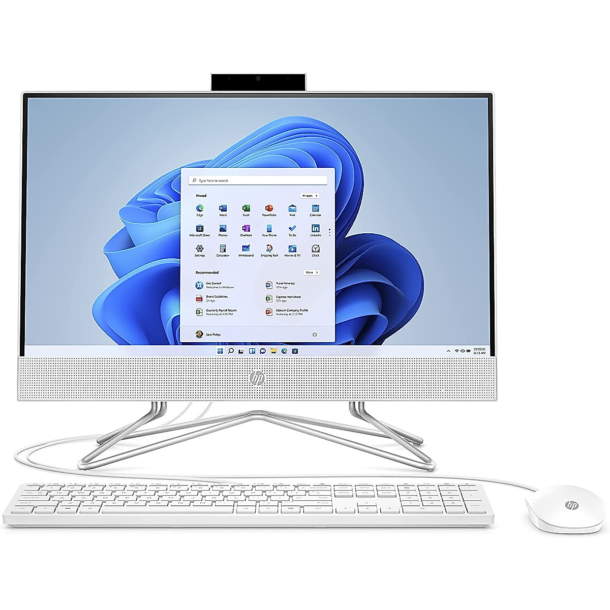 HP 22 All-in-One Desktop | 21.5" Diagonal FHD VA Anti-Glare (72% NTSC) | Intel Celeron J4025 Processor | 8GB DDR4 256GB SSD | Intel UHD Graphic 600 | Privacy Camera Win11Pro White + HDMI Cable