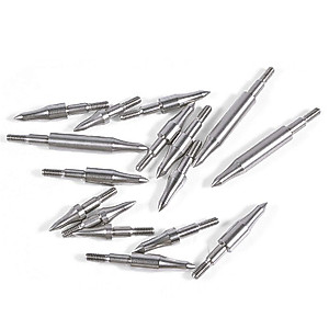 SHARROW 12 pcs Archery Field Points 75/100/125/150/200/250/300 Grain Broadheads Target Practice Field Tips Hunting Arrow Tip Screw-in Arrowhead for Recurve Compound Bow Crossbow (75grain)