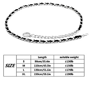 HIQUACC Leather Chain Belts for Women Girls, Layered Body Chain Belts Metal Waist Chain for Dress Vest Jeans