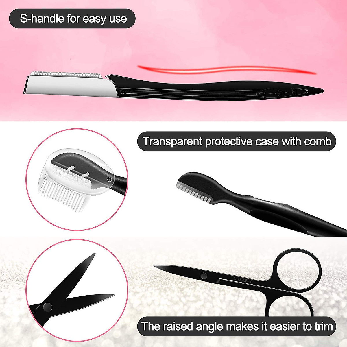 Eyebrow Kit, Multipurpose Exfoliating Dermaplaning Tool Face kits for Women Girl, Eyebrow Grooming Set (9 in 1)