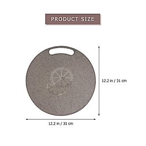 Cabilock Kitchen Cutting Board Round Plastic Chopping Block Hangable Fruit Vegetables Cutting Board with Handles for Home Restaurant Pub 31. 0x0. 5cm