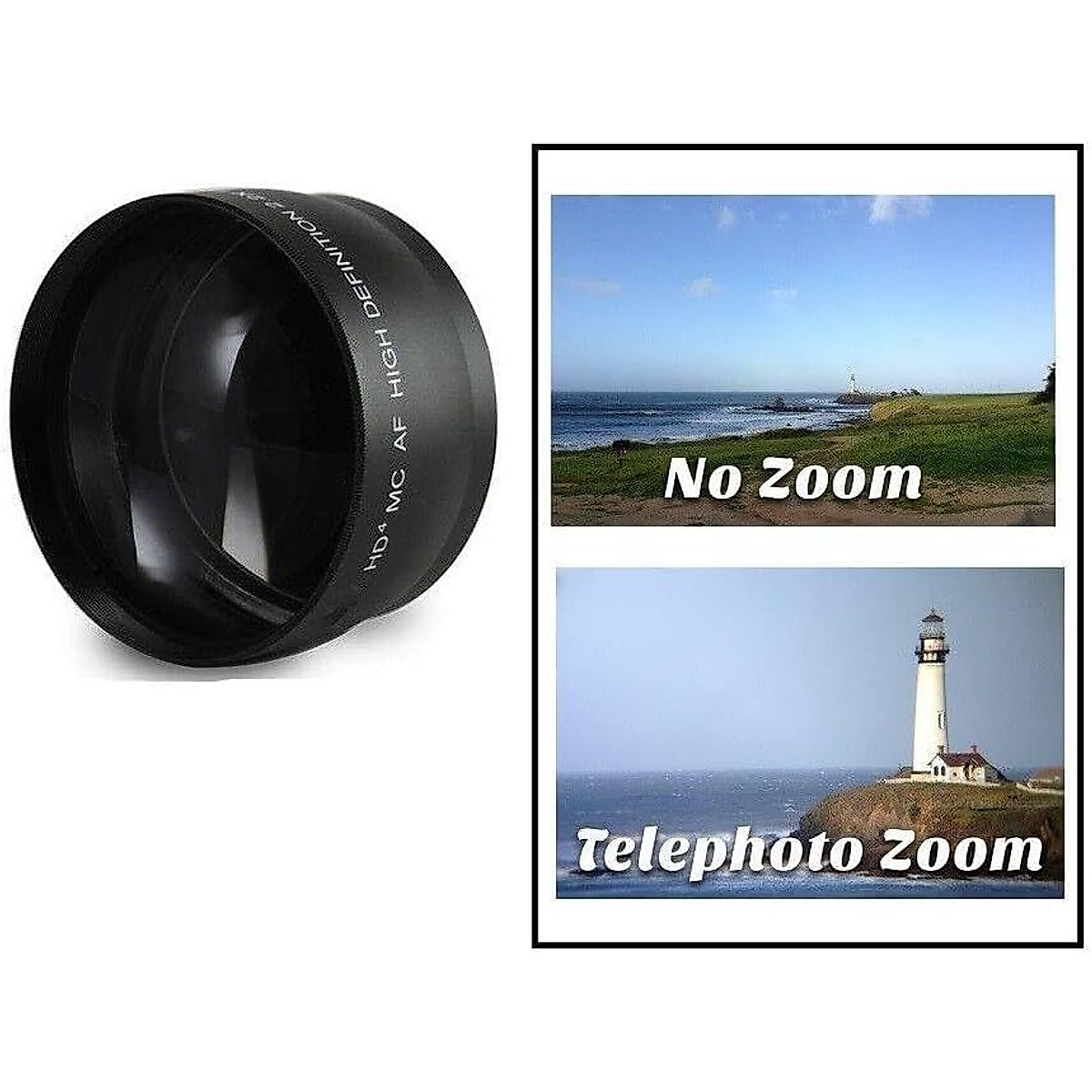 Wide Angle Lens + Zoom Lens + Tripod +Flash KIT for Canon EOS Rebel T5 T6 T7 T3 (58MM)