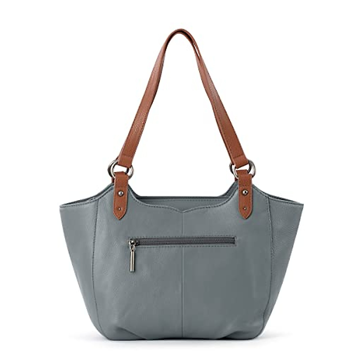 The Sak Womens Bolinas Leather Satchel, Dusty Blue, One Size US