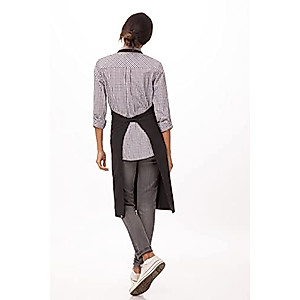 Chef Works Unisex Rockford Bib Apron, Steel Grey, One Size