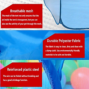 RYPET Guinea Pig Playpen - Breathable & Transparent Pet Playpen Pop Open Outdoor/Indoor Exercise Fence, Portable Yard Fence for Guinea Pig, Rabbits, Hamster, Chinchillas and Hedgehogs