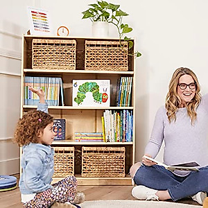 ECR4Kids Classic Bookcase, 48in, Adjustable Bookshelf, Natural