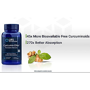 Life Extension Curcumin Elite Turmeric Extract, 90 Caps (Pack of 2)