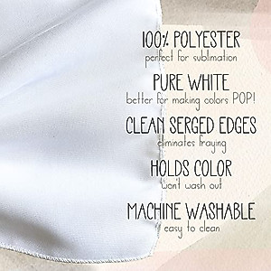 Get Snappin Table Runner, White 100% Polyester Sublimation Blanks, Screen Print Blank, Table Decor, Party Decor, Vendor Booth, Blank Banner (2' x 6', 1pc)