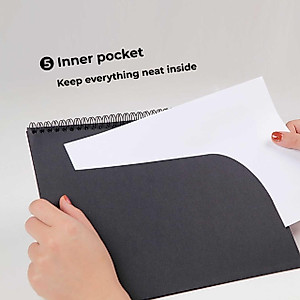 3-Year Calendar Planner, 2024-2026 Monthly Schedule Organizer Flip Calendar Diary with Tabs, Spiral Bound Top, Black, 8.5 x 11 Inches