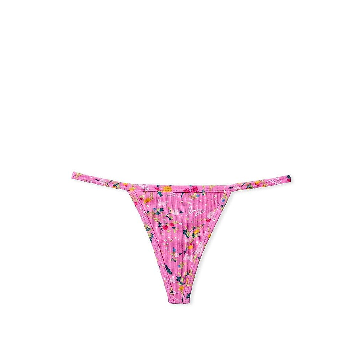 Victoria's Secret Pink Cotton V-String Panty/Underwear Multicolor New (US, Alpha, Large, Regular, Regular, Multicolor/Pink)