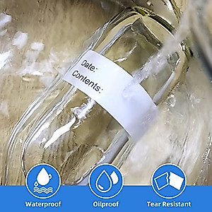 Printholic 500 Pcs 1" x 3" Freezer Refrigerator Food Labels, Removable Adhesive, Water Oil Resistant, No Residue Food Storage Containers Labels Perfect for Monitoring Your Food in Kitchen