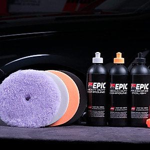 Malco Epic Black Foam Finishing Polish Pad 6.5 inch – Orbital Polishing Pad/Use with Malco Epic Finishing Polish (109232) / Swirl-Free and Dust-Free Finish / (840003)
