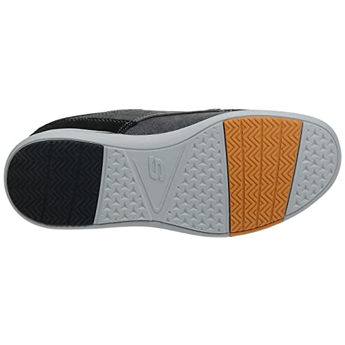 Skechers Men's Relaxed Fit-Elent-Mosen Boat Shoe, Black, 9.5 M US