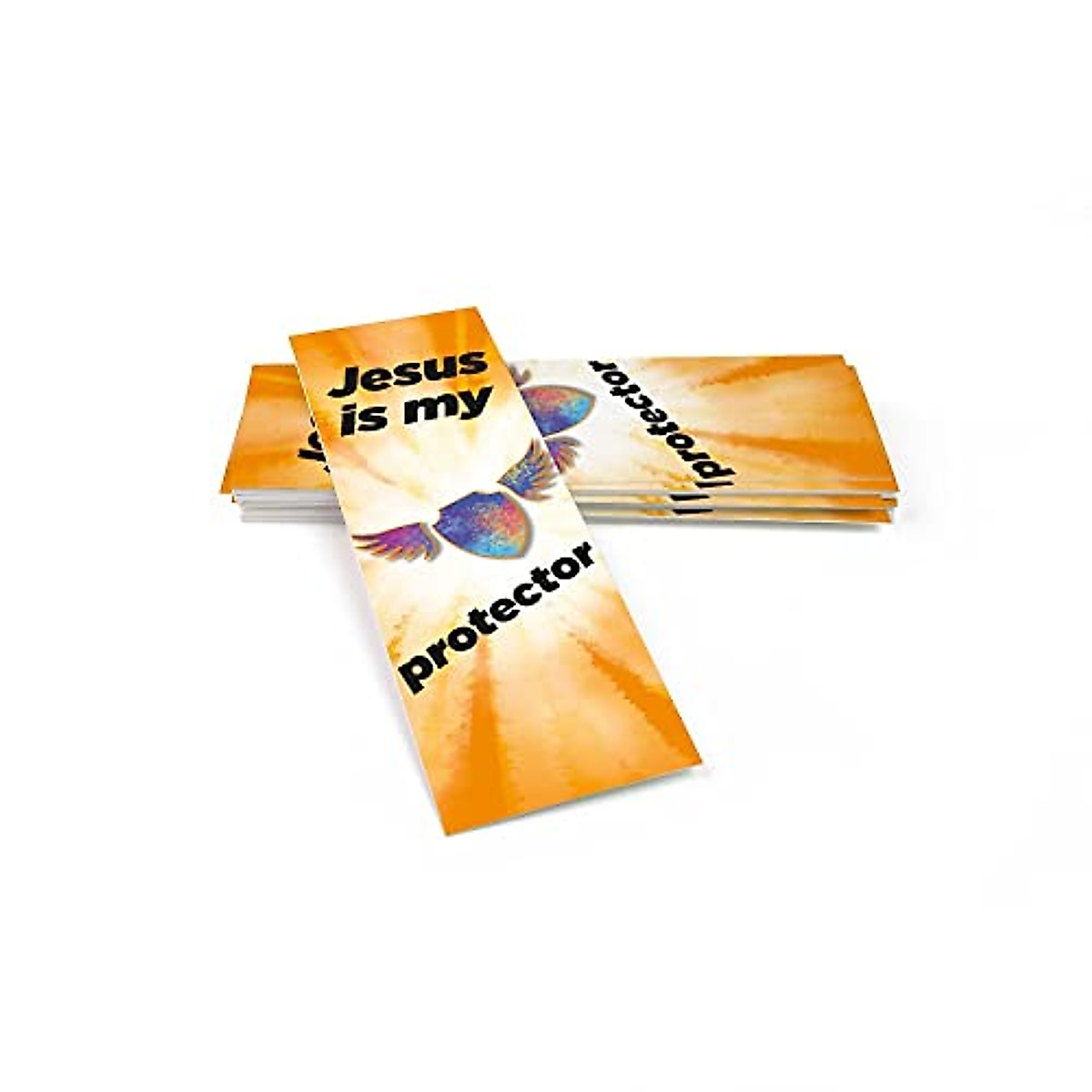 Jesus is My Protector, Psalm 18:2, Bulk Pack of 25 Christian Bookmarks for Kids, Childrens Bible Verse Book Markers, Sunday School Prizes with Memory Verses, Scripture Gifts for Kids & Youth