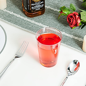 Vplus 150 Pack 12 OZ Clear Plastic Cups, Reusable Plastic Cups, Disposable Heavy Duty Plastic Cups Perfect For Wedding, Thanksgiving Day, Christmas, Halloween Party Cups