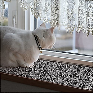 FIFTY-FEET 18X192 Inch Shelf Liner with Scissor & Tape Measure for Kitchen Cabinets, PVC Drawer Liner for Dresser Non-Slip Bathroom, Non-Adhesive Cabinet Liner Washable (Black Crack)