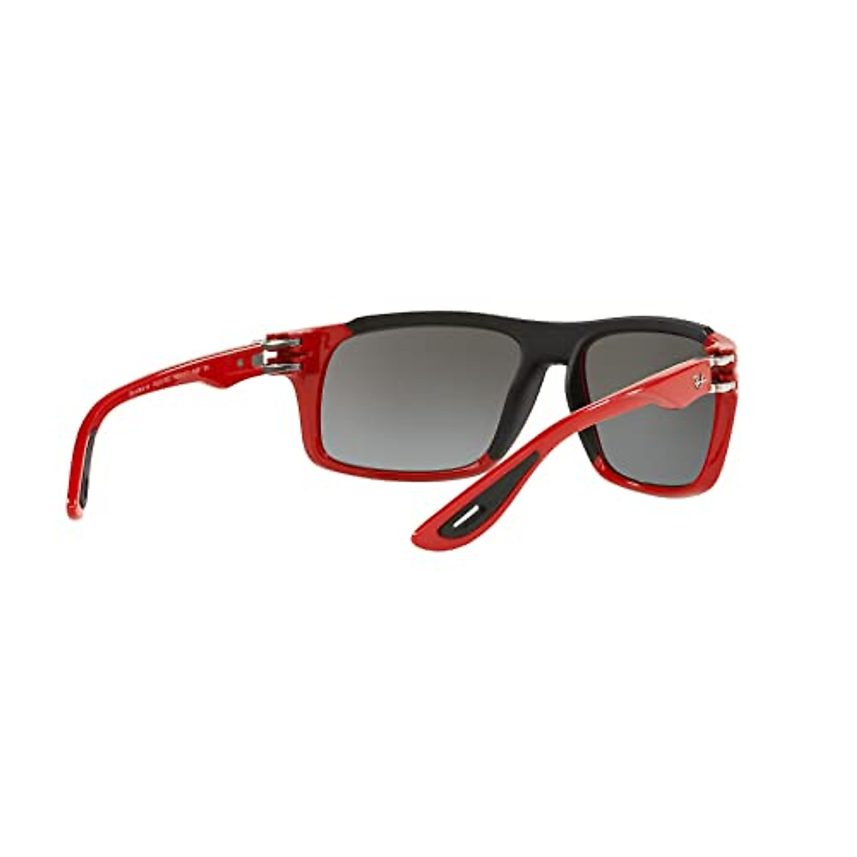 Ray-Ban RB4364M Scuderia Ferrari Collection Aviator Sunglasses, Red/Grey Mirrored Silver Gradient, 61 mm