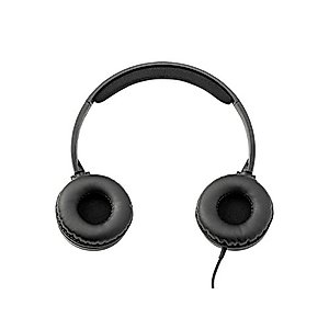 Monoprice 113191 Hi-Fi Lightweight On-Ear Headphones with in-Line Play/Pause Controls and Built-in Microphone, Clear