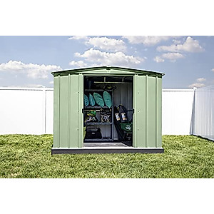 Arrow Classic Steel Storage Shed, 8x6, Sage Green