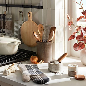 Fall Plaid Woven Oven Mitt Cream/Almond/Gray - Hearth & Hand™ with Magnolia