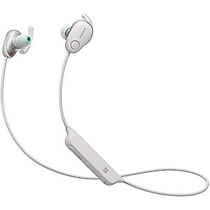Sony SP600N Wireless Noise Canceling Sports In-Ear Headphones, White (WI-SP600N/W)