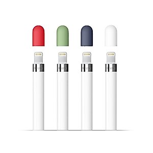 FRTMA Compatible with Apple Pencil Cap, 4 Colors Combo - Midnight Blue/White/Mint/Red