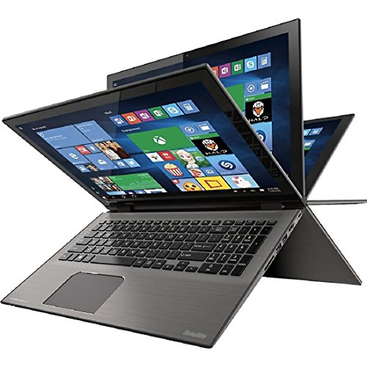 Toshiba - Satellite Radius 2-in-1 15.6" 4K Ultra HD Touch-Screen Laptop - Intel Core i7 - 12GB Memory - 1TB Hard Drive - Carbon Gray