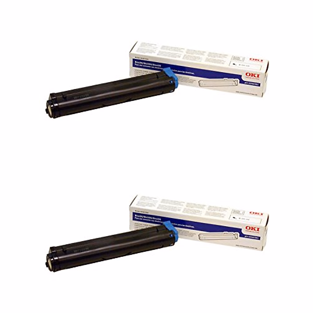 OKI 43502301 Black Toner Cartridge 2-Pack for B4400, B4500, B4550, B4600